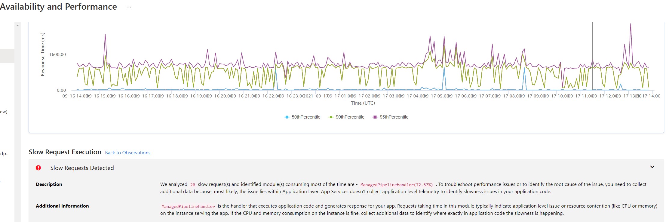 Web App Experiencing “Slow Requests Detected” - Microsoft Q&A