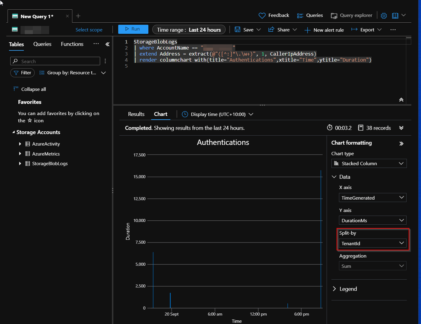 Log Analytics Split By Value In A Kql Render Query Microsoft Qanda