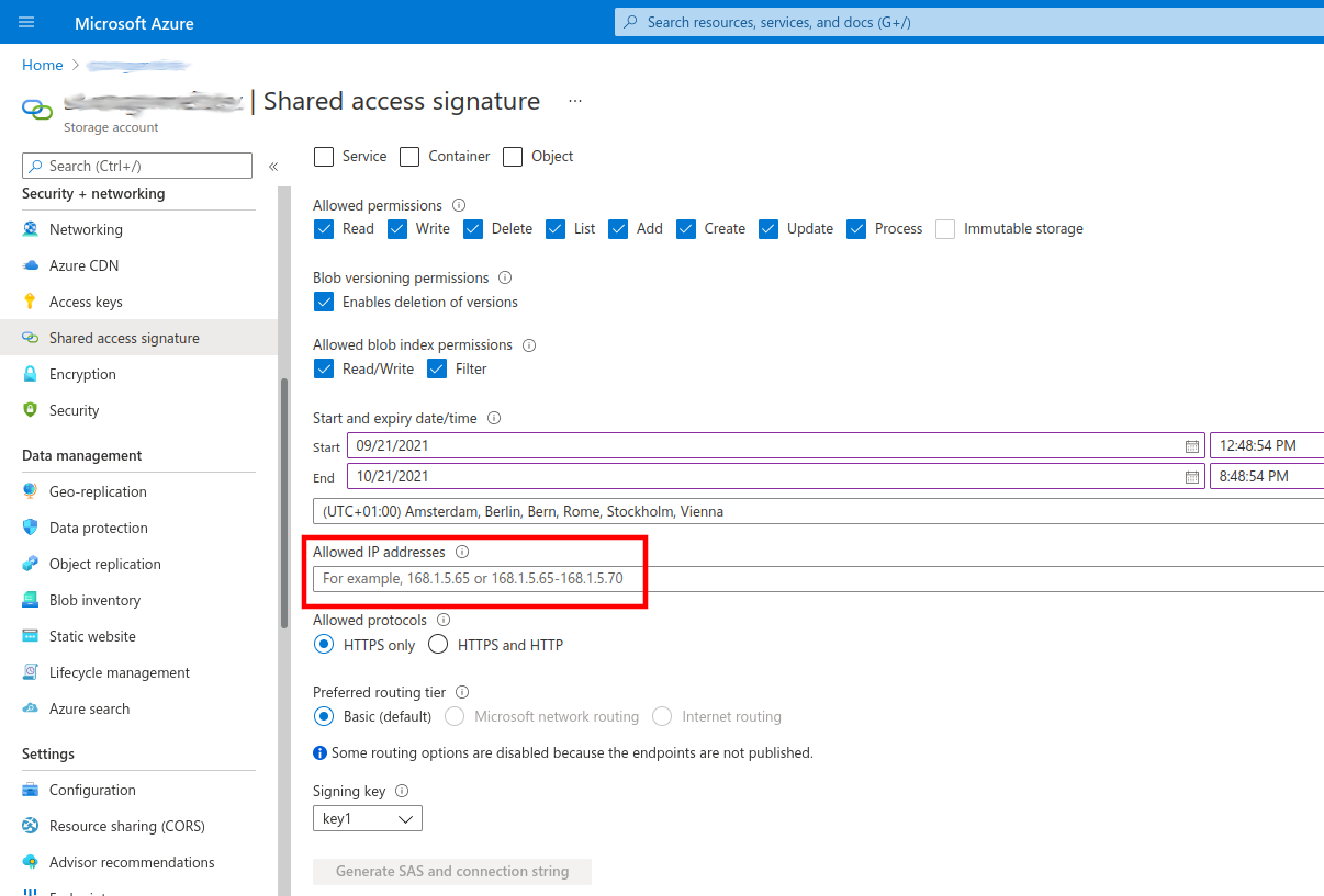 Which IP addresses should I allow to create an SAS for the Azure Form Recognizer labeling tool ...