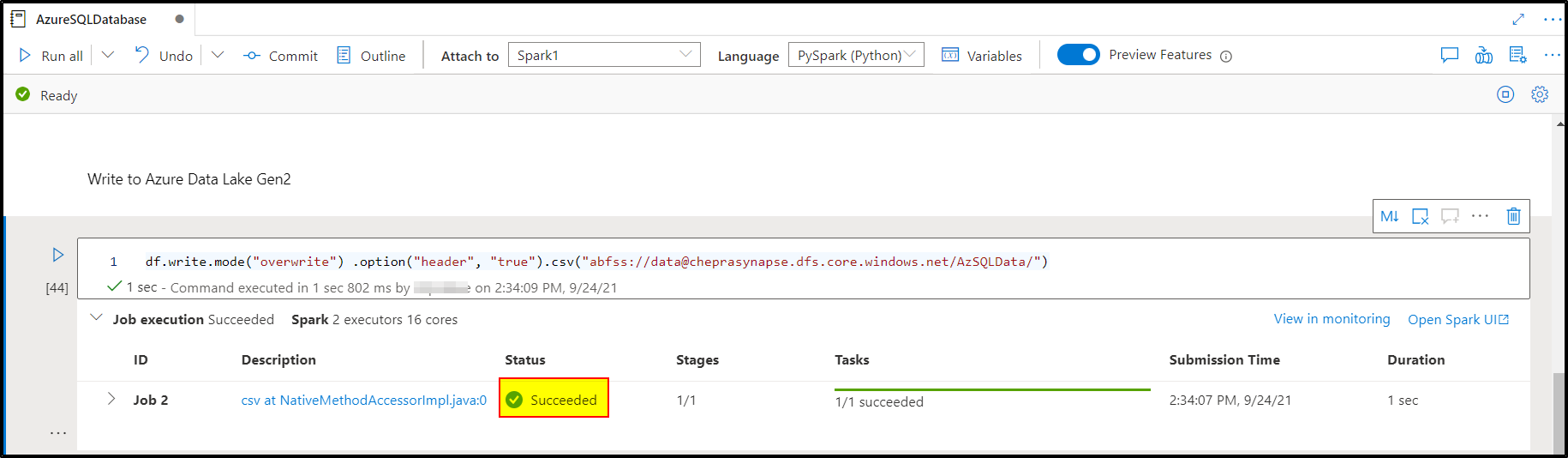 Connect Azure Synapse notebook to Azure SQL Database - Microsoft Q&A Connect Azure Synapse notebook to Azure SQL Database - Microsoft Q&A