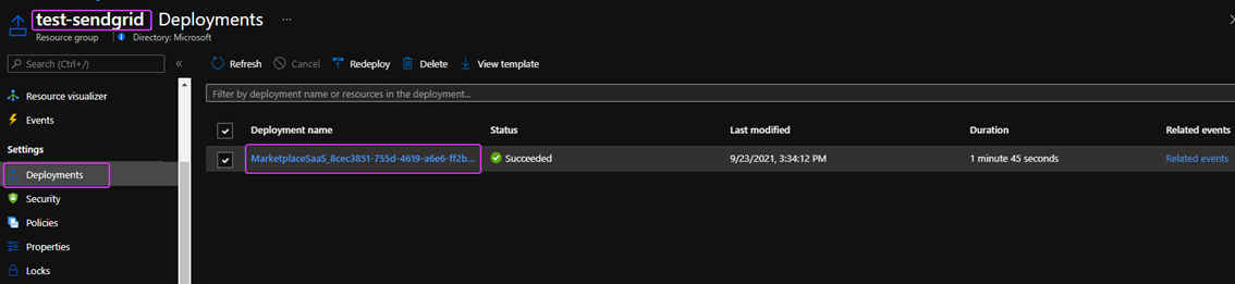 Sendgrid As Saas Resource Arm Template Deployment Microsoft Qanda