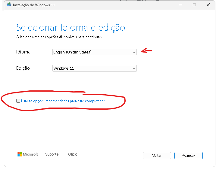 Change the windows installation language settings - Microsoft Q&A
