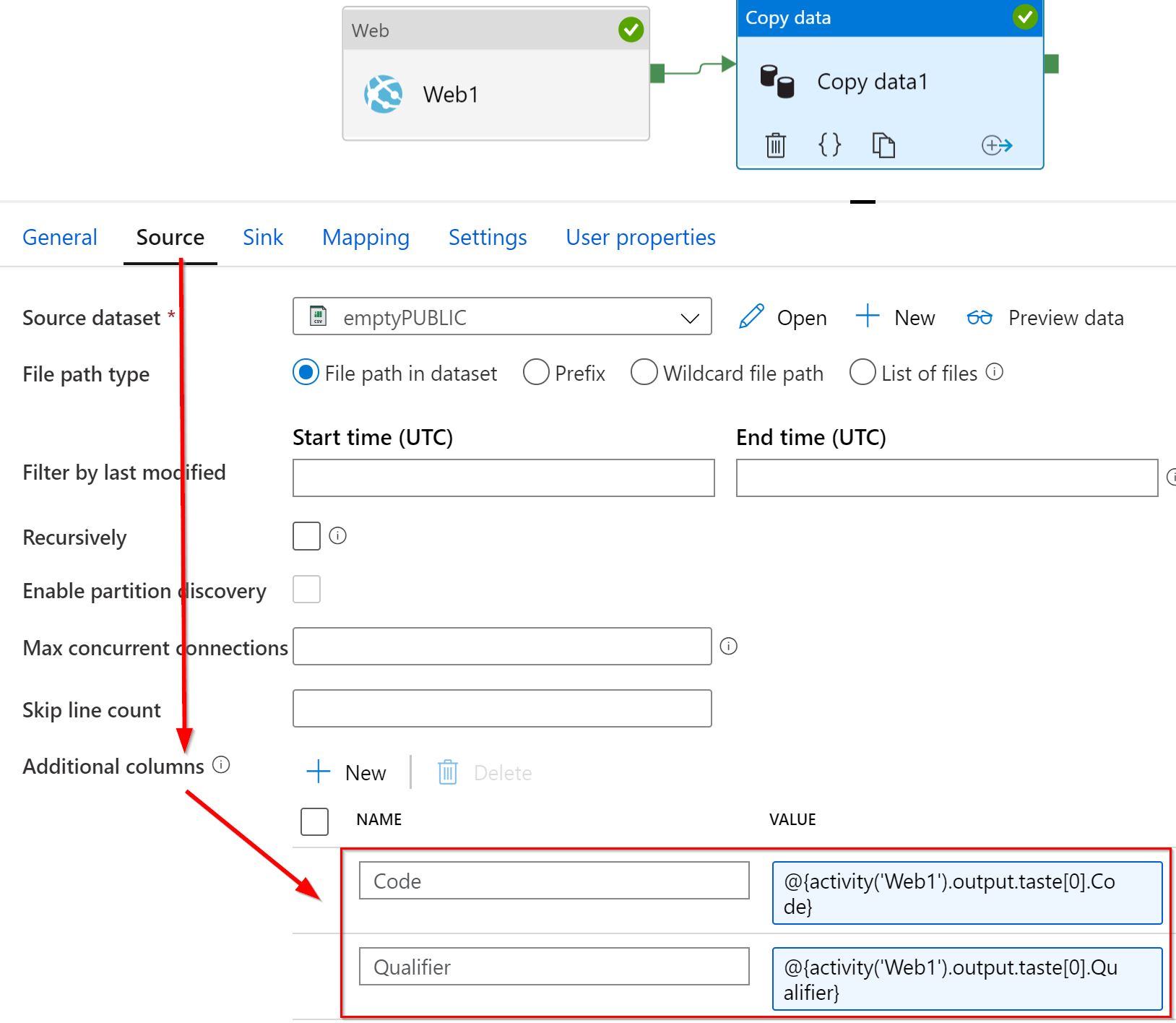 Azure Data Factory Web Post Output To Csv Microsoft Qanda