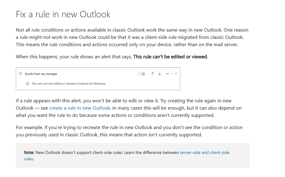 How to edit old Outlook rules in New Outlook - Microsoft Q&A