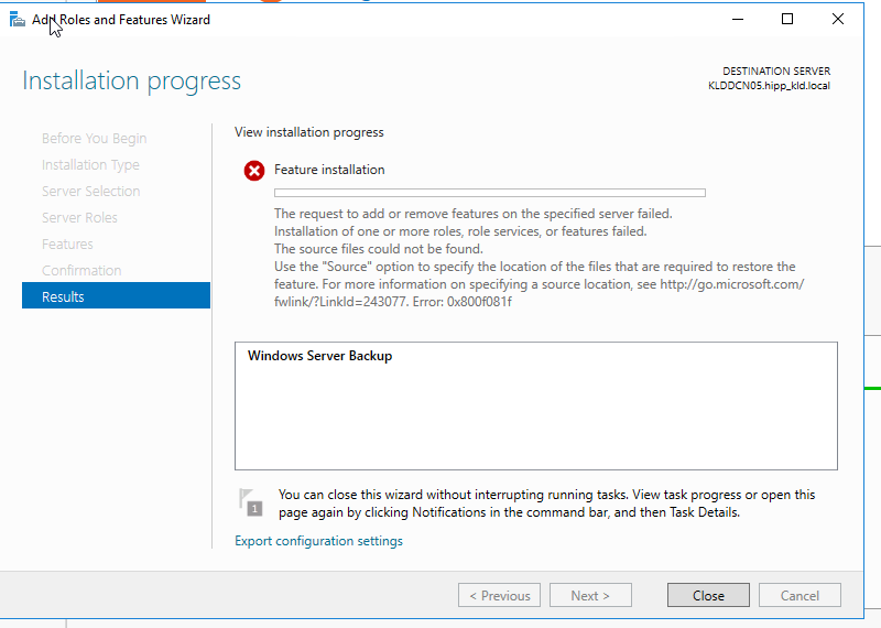 Windows server 2016 backup - Microsoft Q&A