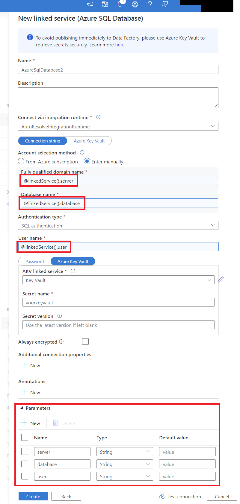 read connection strings dynamicaly - Microsoft Q&A