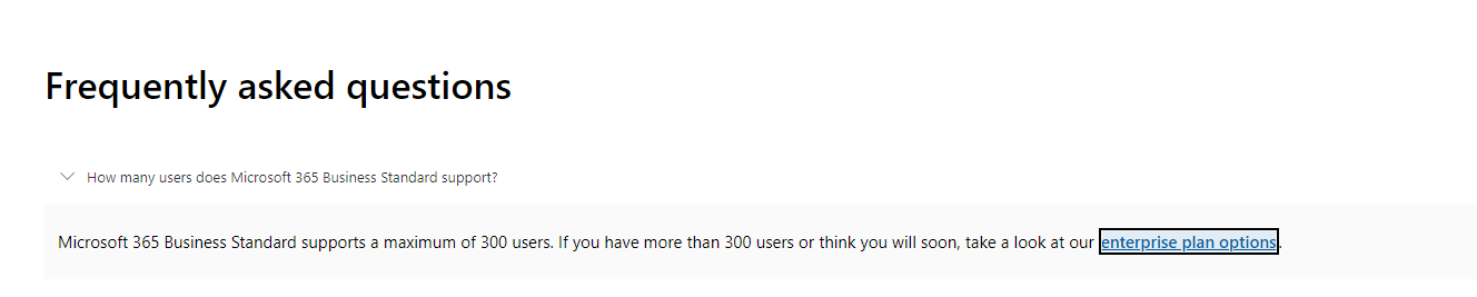 How many users can use Office 365 for Business - Microsoft Q&A