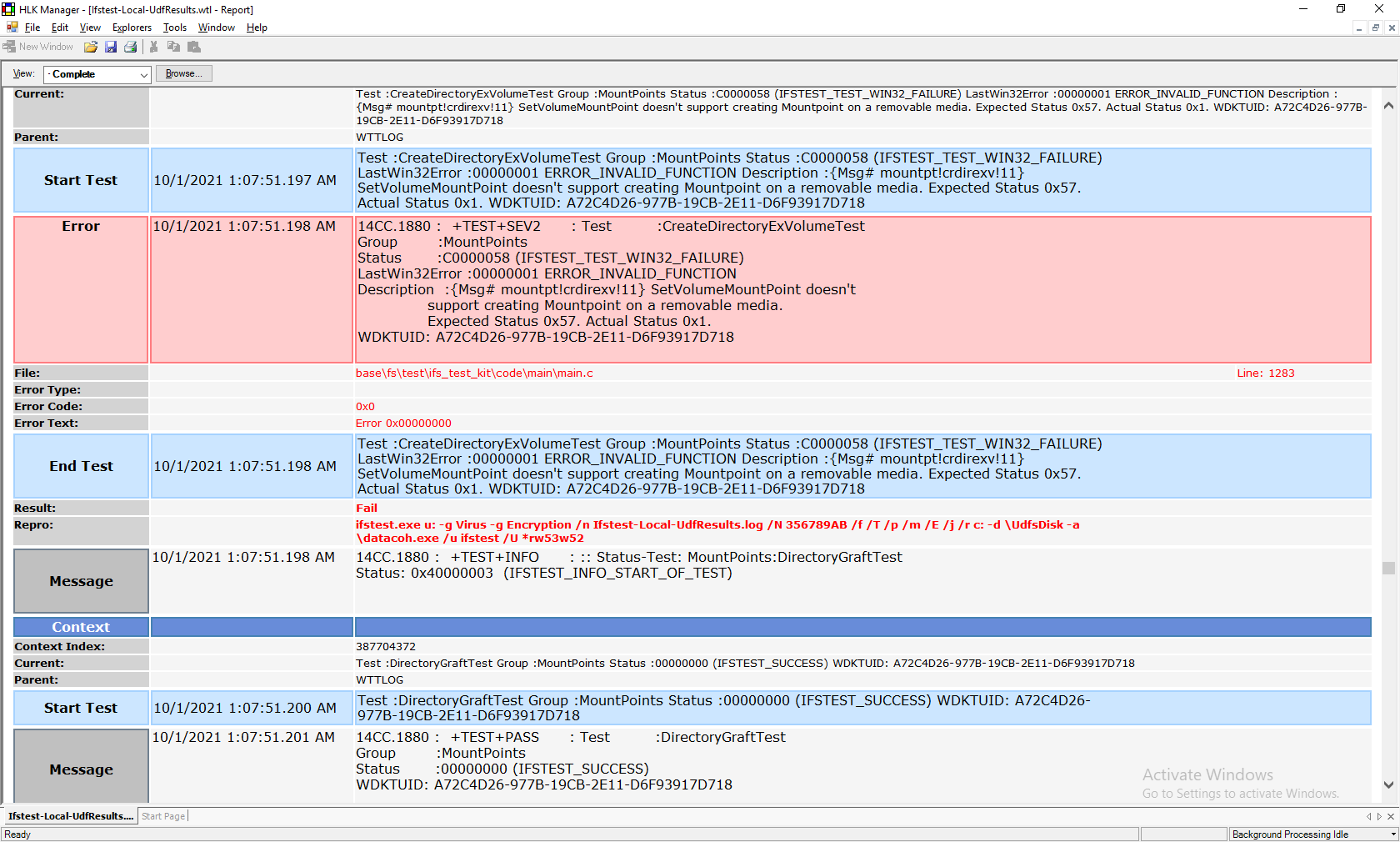 HLK installable file system filter test on Windows Server 2022 ...