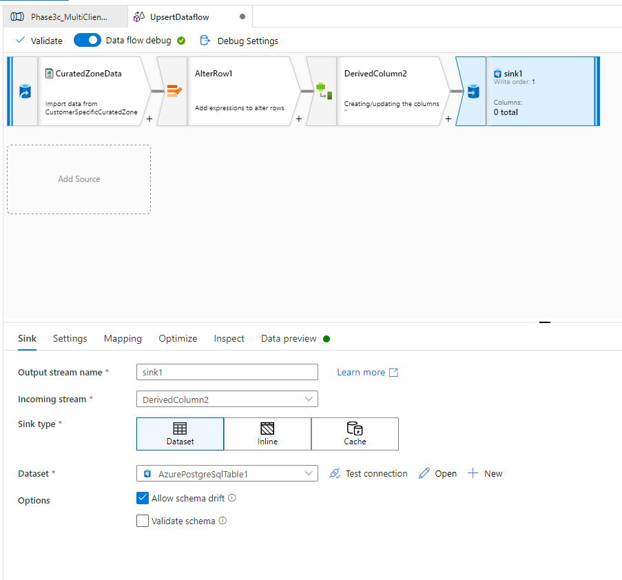 Dynamic Schemas Mapping To Postgressql Sink In Adf Dataflow Microsoft Qanda