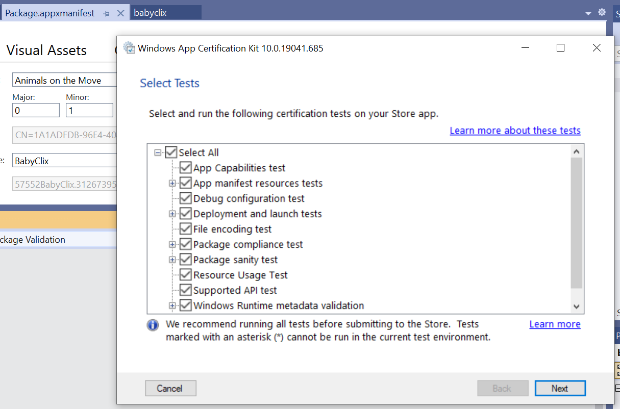 UWP WACK Getting error 0x800B0100: The app bundle must be digitally ...