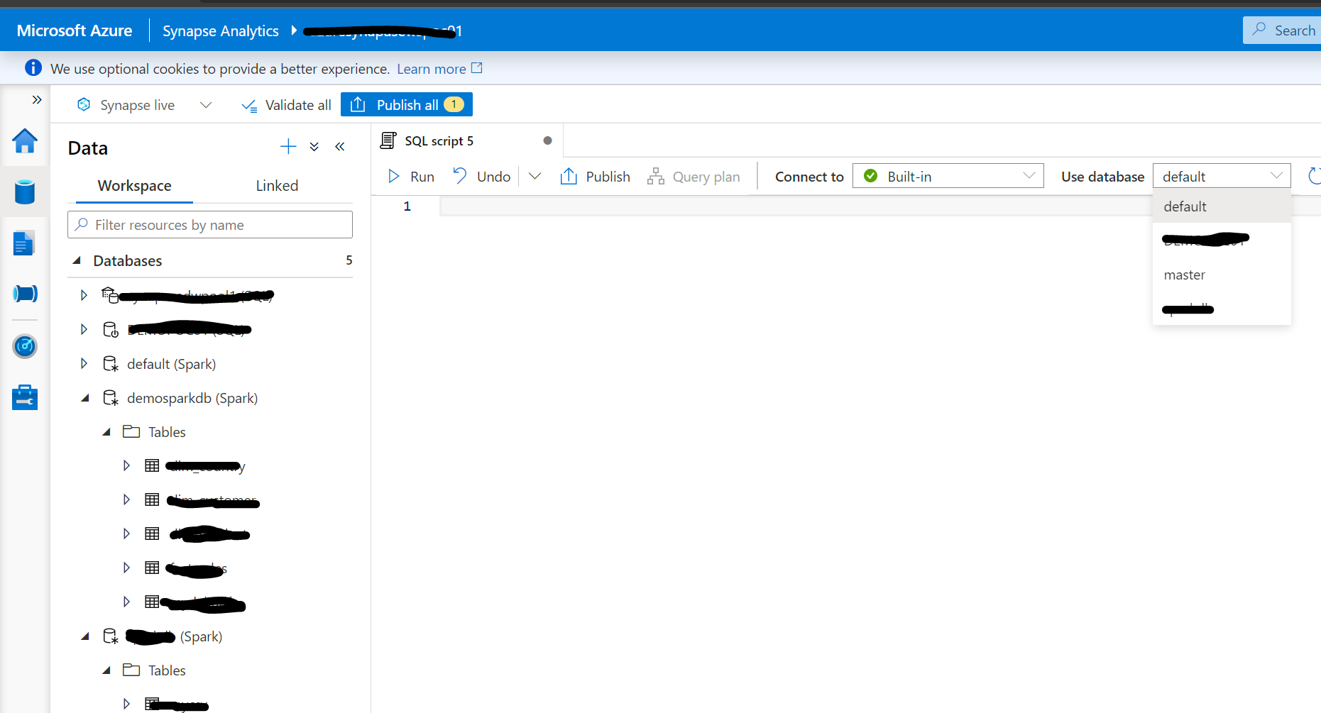 Azure Synapse Spark Pool Database Microsoft Qanda