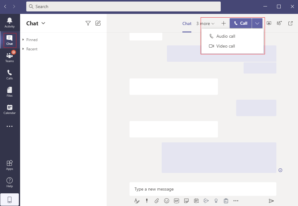 Voice and Video call icons missing in the latest Microsoft Teams ...