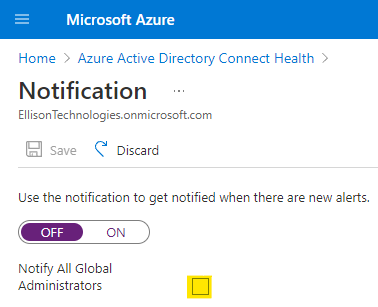 How do you turn off Azure synchronization errors notifications ...