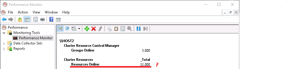 Performance Monitor counters for Windows Cluster 2 - Microsoft Q&A