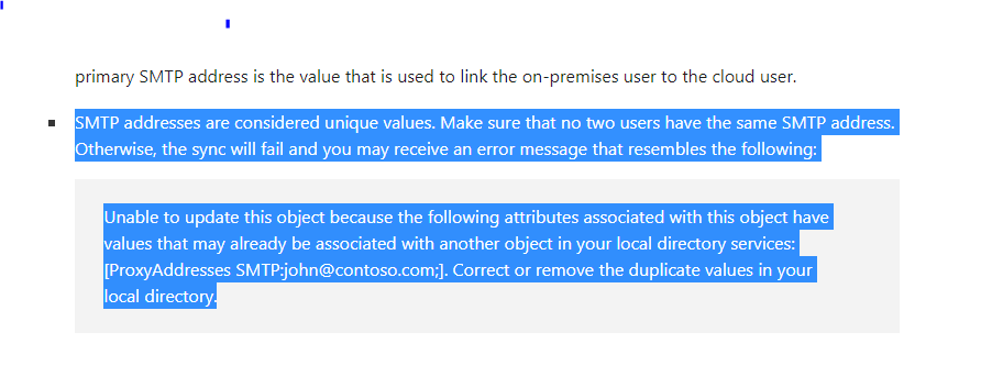 Duplicate Attribute Sync Error Microsoft Qanda
