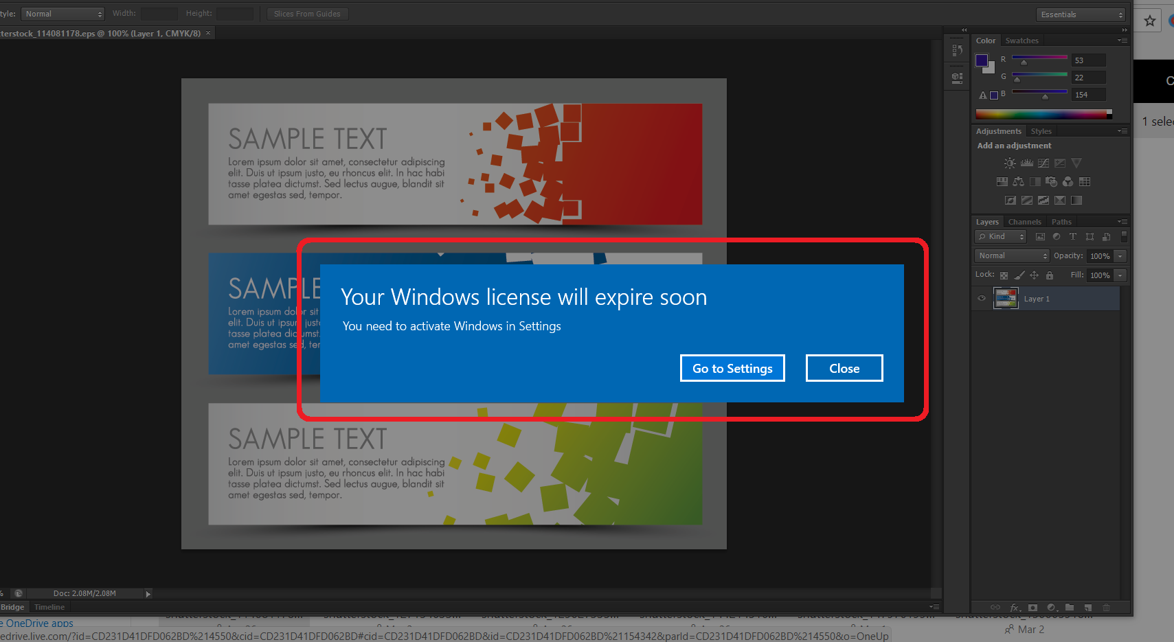 How to remove/disable the annoying "Your windows will expire soon ...