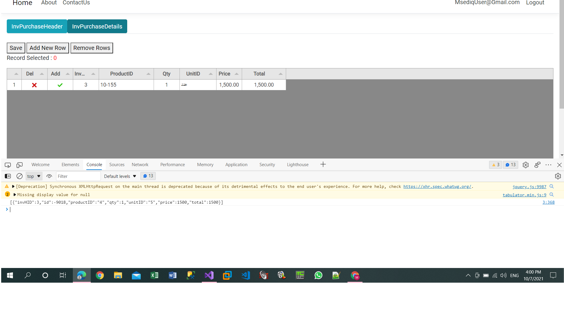 C# and Tabulator - Microsoft Q&A