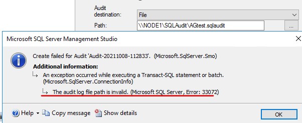 SQL Audit in Always On Availability Group Scenario - Microsoft Q&A