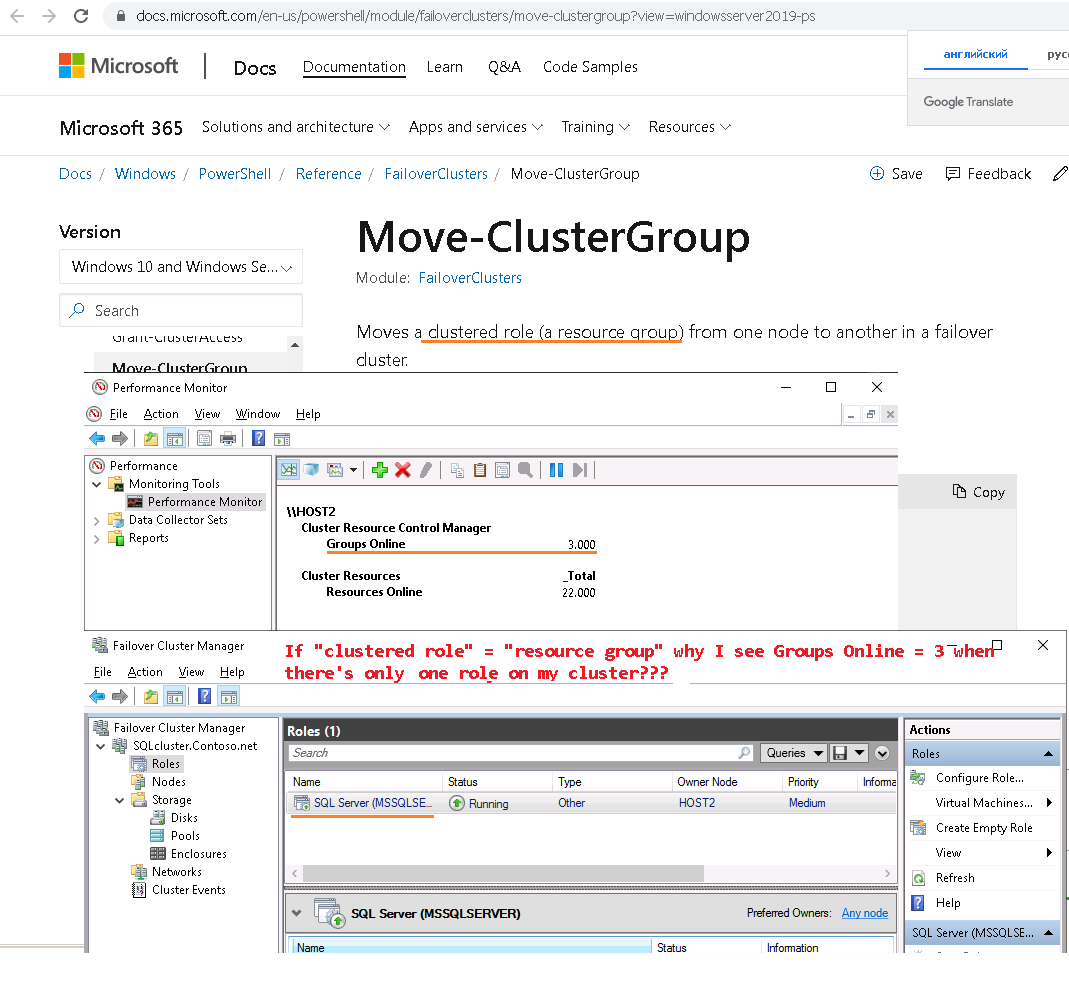 Performance Monitor counters for Windows Cluster 2 - Microsoft Q&A