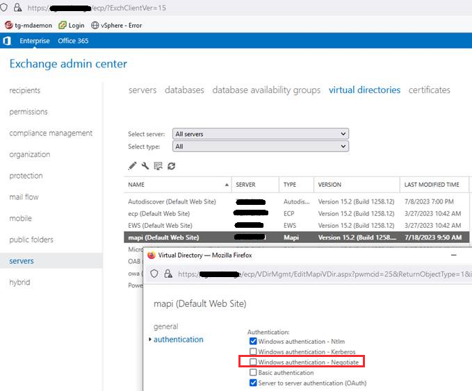 Outlook login issues after Exchange 2019 cu13 and KB5026261 updates ...