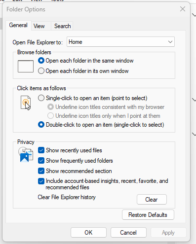 How to get the quick access section in the Home page of file explorer ...