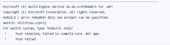 Msbuild Error Msb1008 Only One Project Can Be Specified Microsoft Qanda