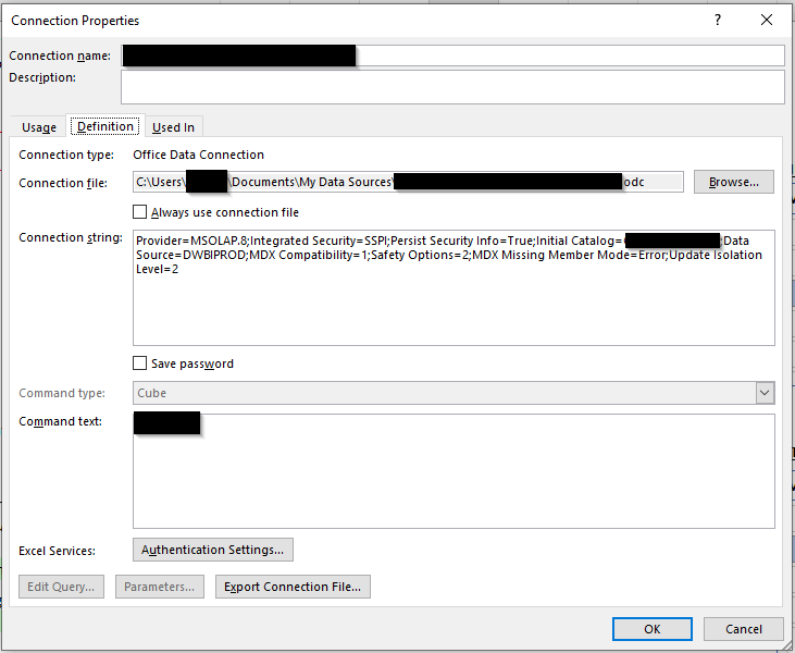 SSAS: Excel for Microsoft 365: Initialization of the data source failed ... SSAS: Excel for Microsoft 365: Initialization of the data source failed ...