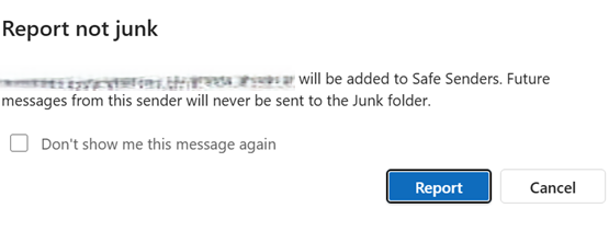 Selecting "it's not junk" - emailed being redirected to another user's inbox - Microsoft Q&A