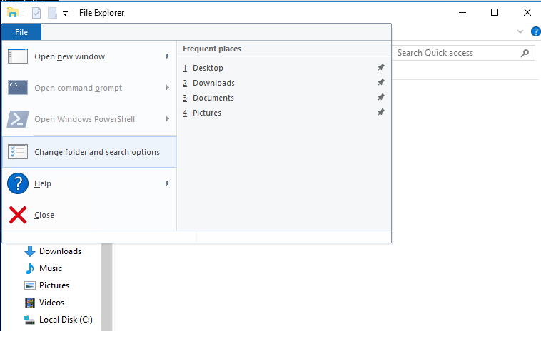 Windows Explorer search options - Microsoft Q&A