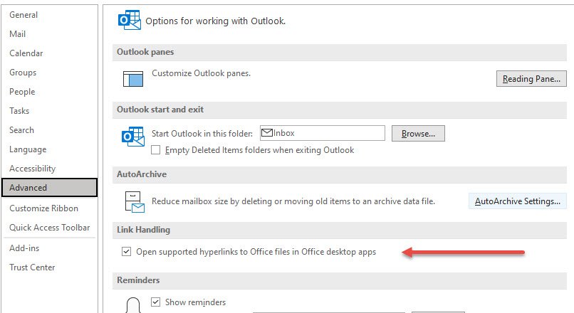 No option to change browser in Outlook > Link Handling - Microsoft Q&A