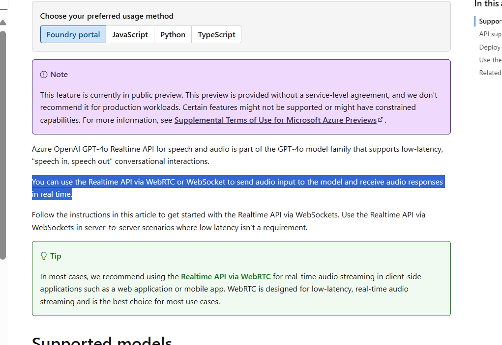 Unknown reason for data channel closure using Azure's Realtime API via ...