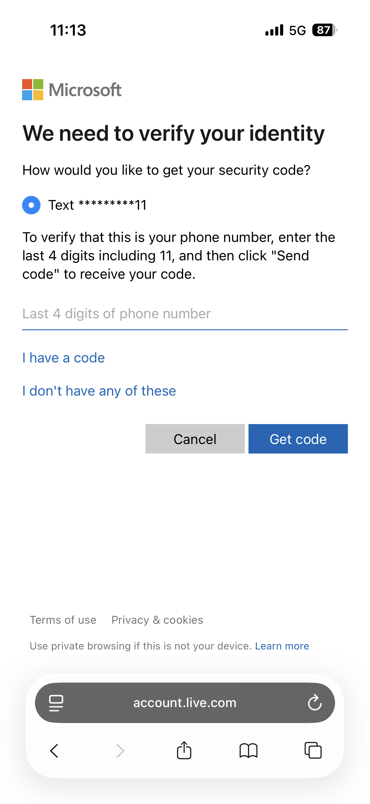 Account locked security loop - Microsoft Q&A