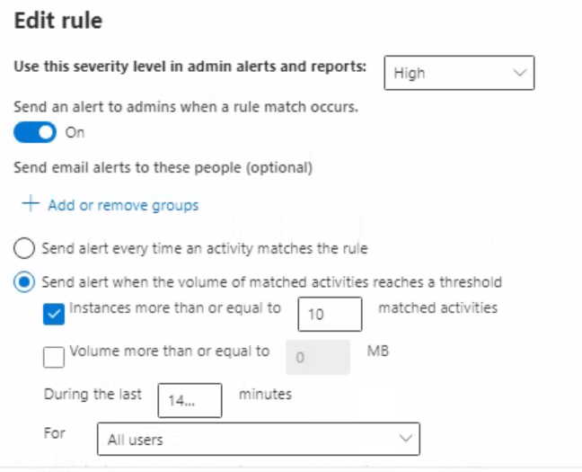 Email notification for DLP alerts - Microsoft Q&A