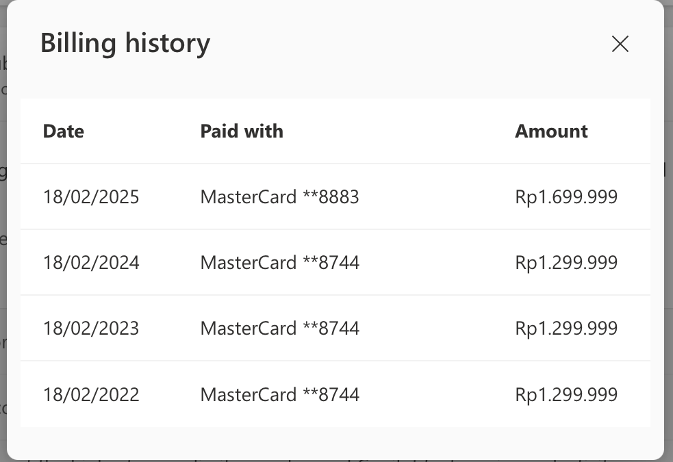 Billing charges - Microsoft Q&A
