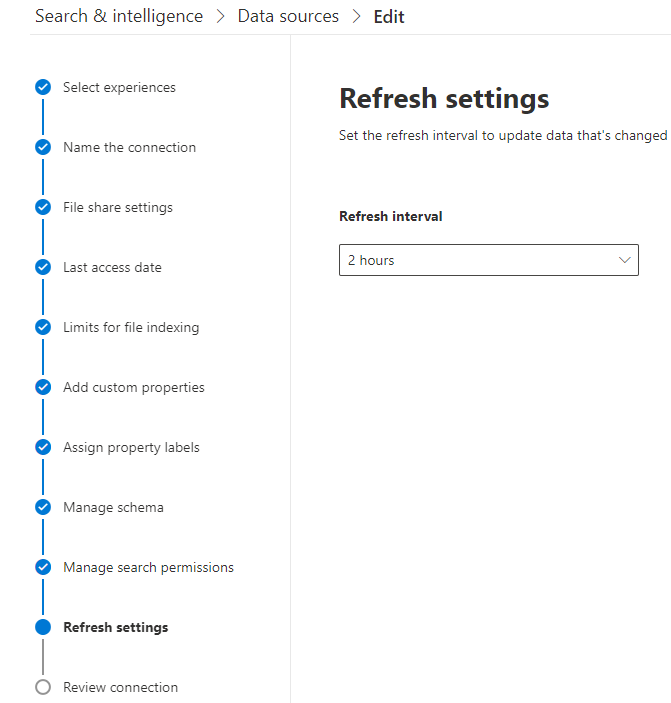 How to set a full refresh of the MS Graph search for files on-prem ...