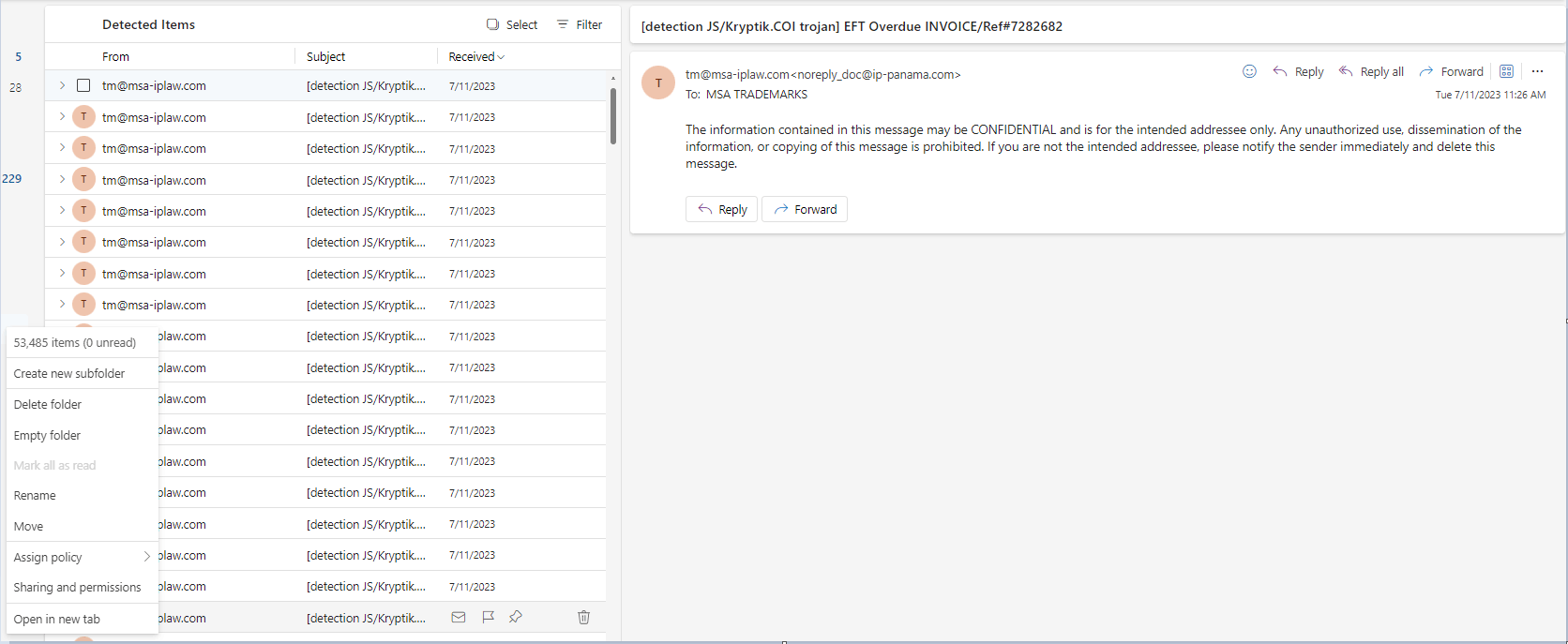 Problem with Spufing. SPAM/Phishing email - Microsoft Q&A