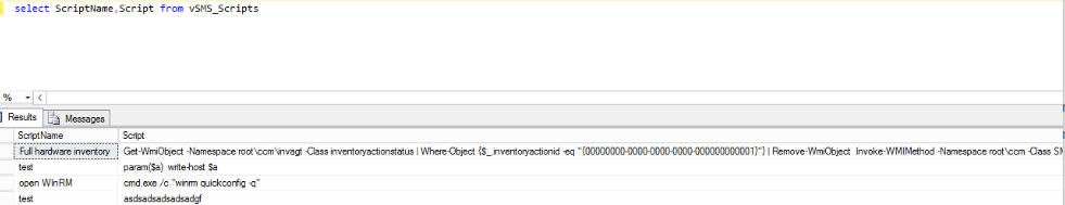 SCCM Current Branch - Export all sccm console Run Scripts - Microsoft Q&A