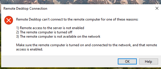 RDP Connection Issues - Microsoft Q&A