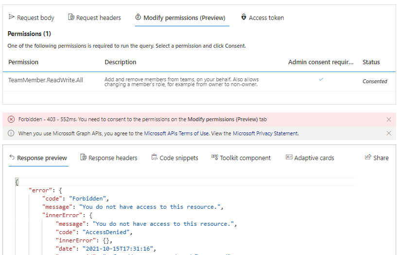 Access denied when deleting Teams member - Microsoft Q&A Access denied when deleting Teams member - Microsoft Q&A
