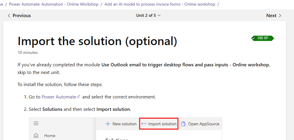 Importing InvoiceprocessingsolutionFirstLast_1_0_0_4.zip fails due to missing dependencies to ...