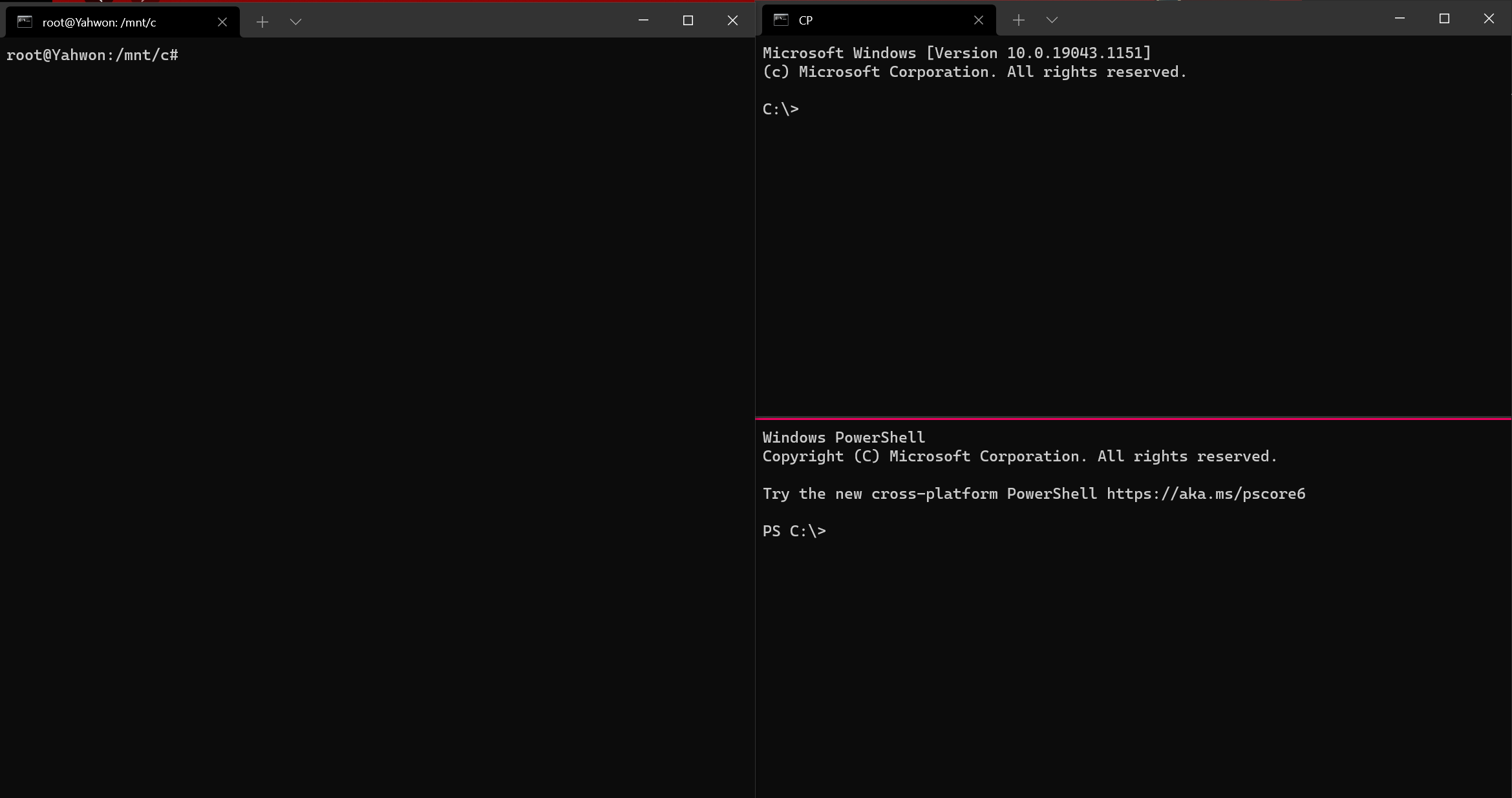 startupActions in the terminal settings don't work as expected ...