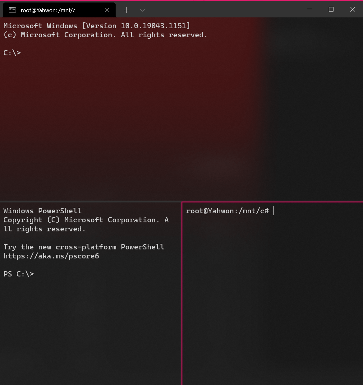 startupActions in the terminal settings don't work as expected ...