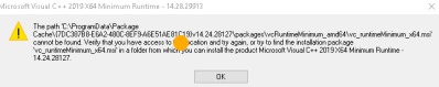 Vc_runtimeMinimum_x64 problem - Microsoft Q&A