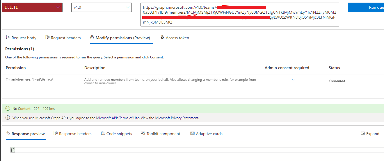 Access denied when deleting Teams member - Microsoft Q&A Access denied when deleting Teams member - Microsoft Q&A