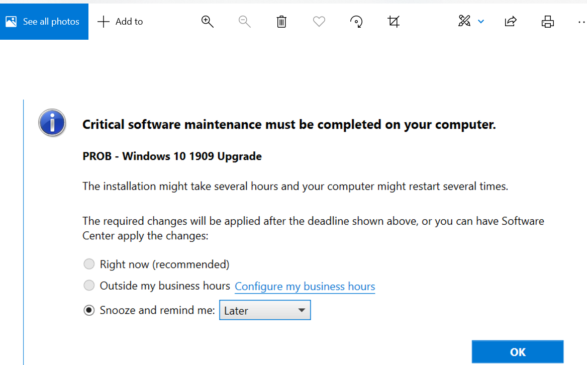 Windows Task Sequence Windows Upgrade how to set deadline - Microsoft Q&A