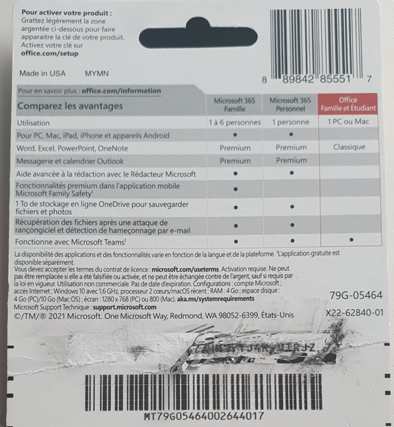 Microsoft key illegible and damaged - Microsoft Q&A