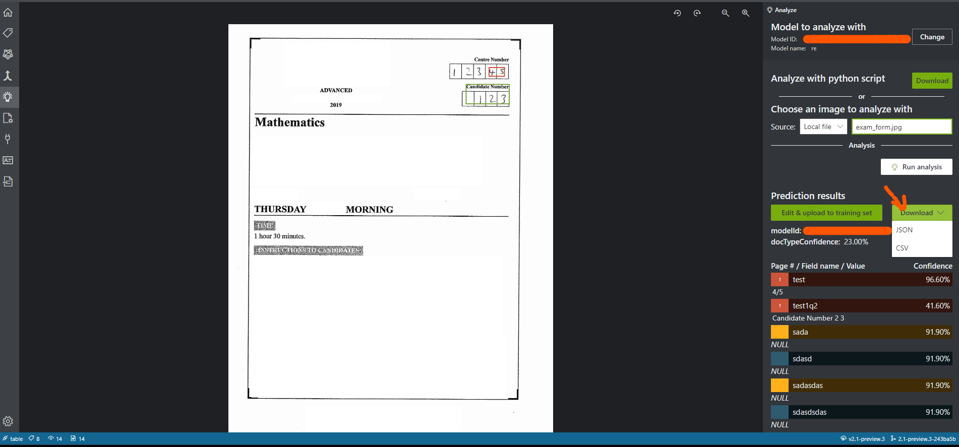Convert Form Recognizer Custom Model Json Results To Csv Microsoft Qanda 8565