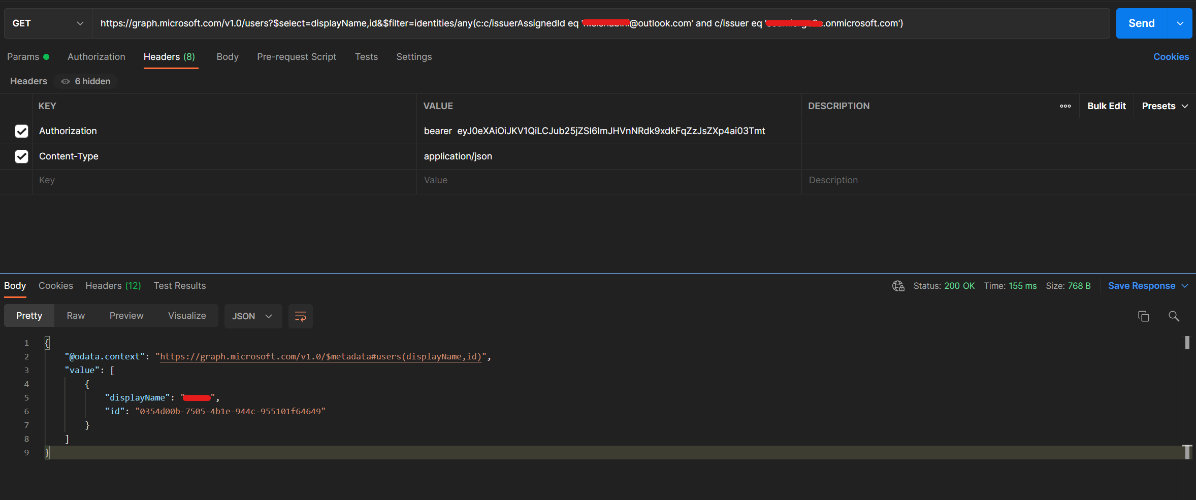 Call Api To Azure To Check Whether User Email Account Has Existed For Specific Source Azure