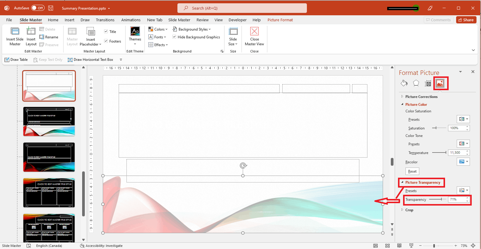 Power Point - changing colour on design ideas slide - Microsoft Q&A