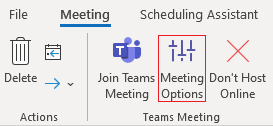 MS Teams Meeting options - Microsoft Q&A